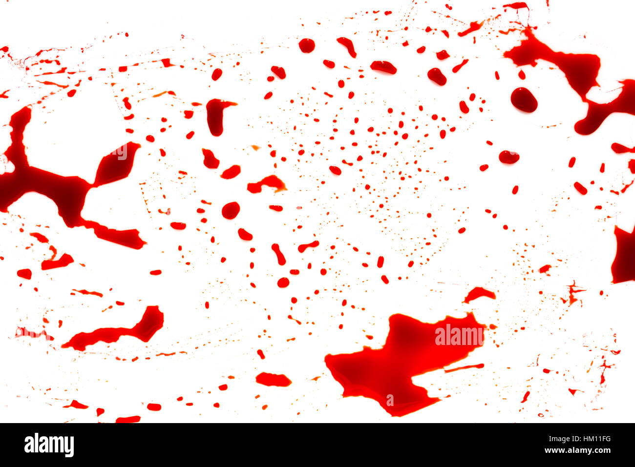 Halloween concept : Blood splatter on white background Stock Photo - Alamy