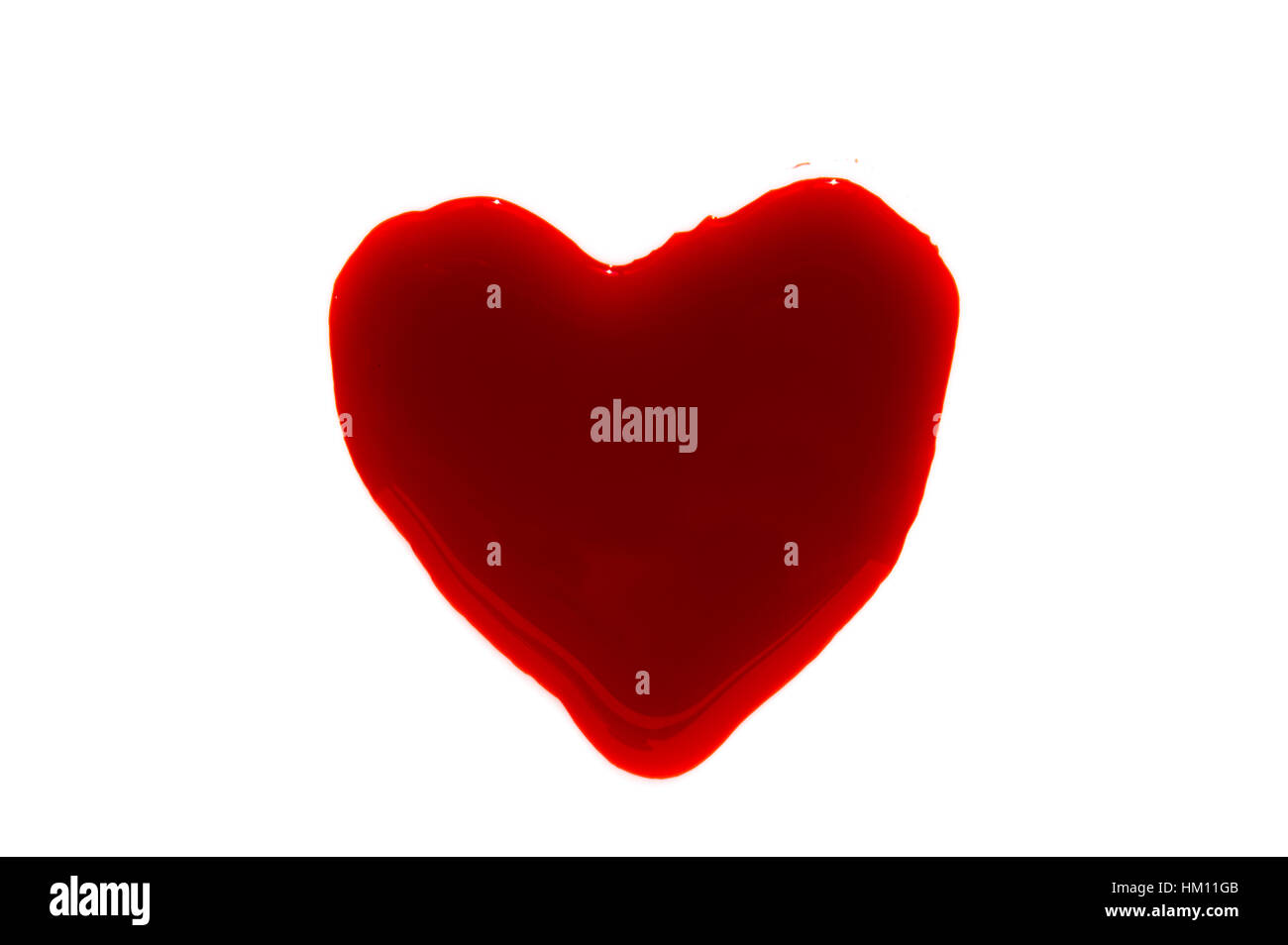 Halloween concept : Blood Heart-shaped splash Stock Photo - Alamy