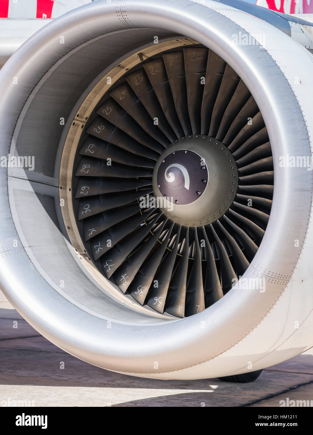 Turbine engine of airplane Stock Photo - Alamy