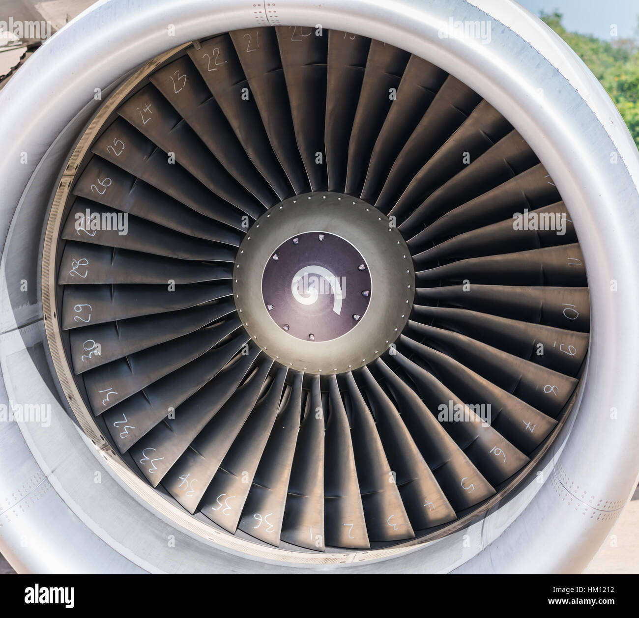 Turbine engine of airplane Stock Photo - Alamy