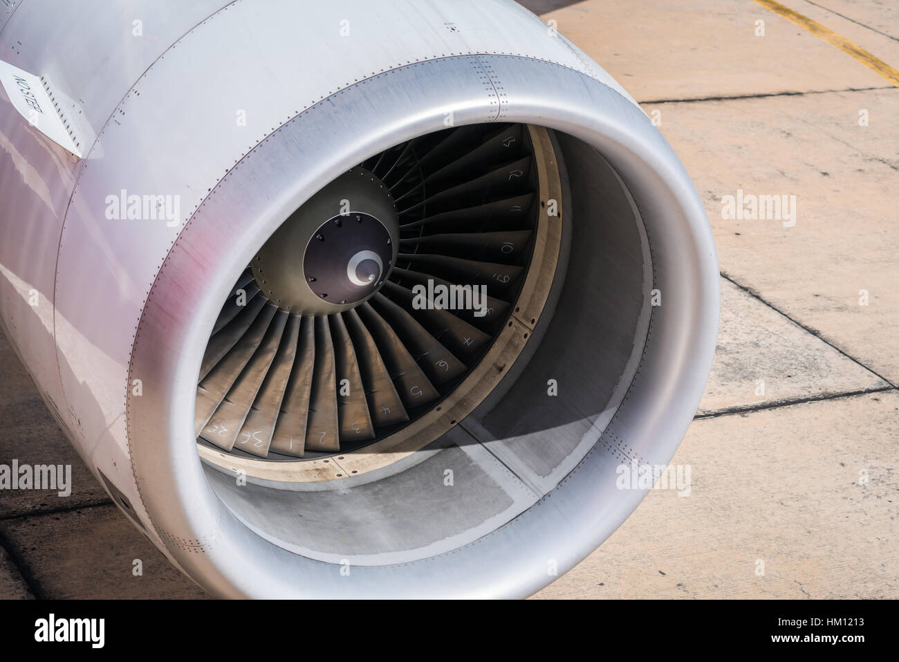 Turbine engine of airplane Stock Photo - Alamy
