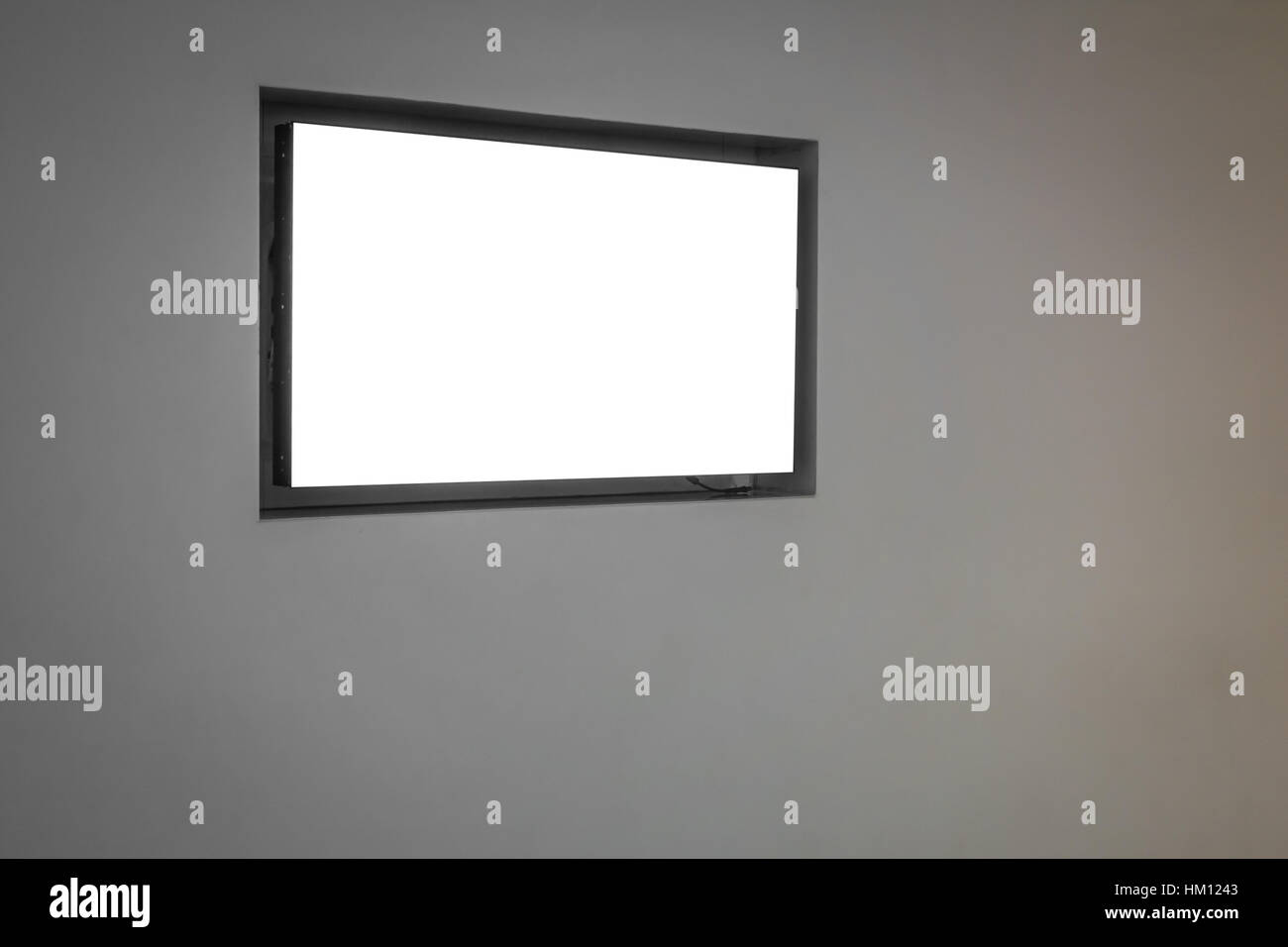 TV screen on wall Stock Photo - Alamy