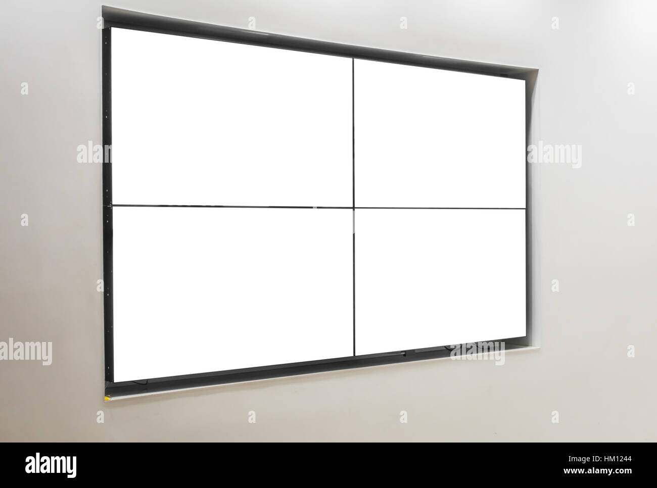 TV screen on wall Stock Photo - Alamy