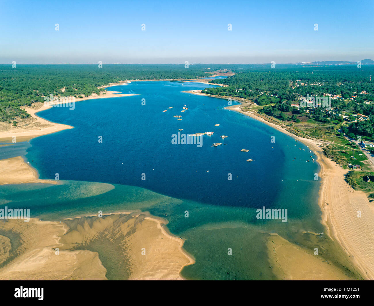Aerial View Lagoa de Albufeira, Portugal Stock Photo - Alamy