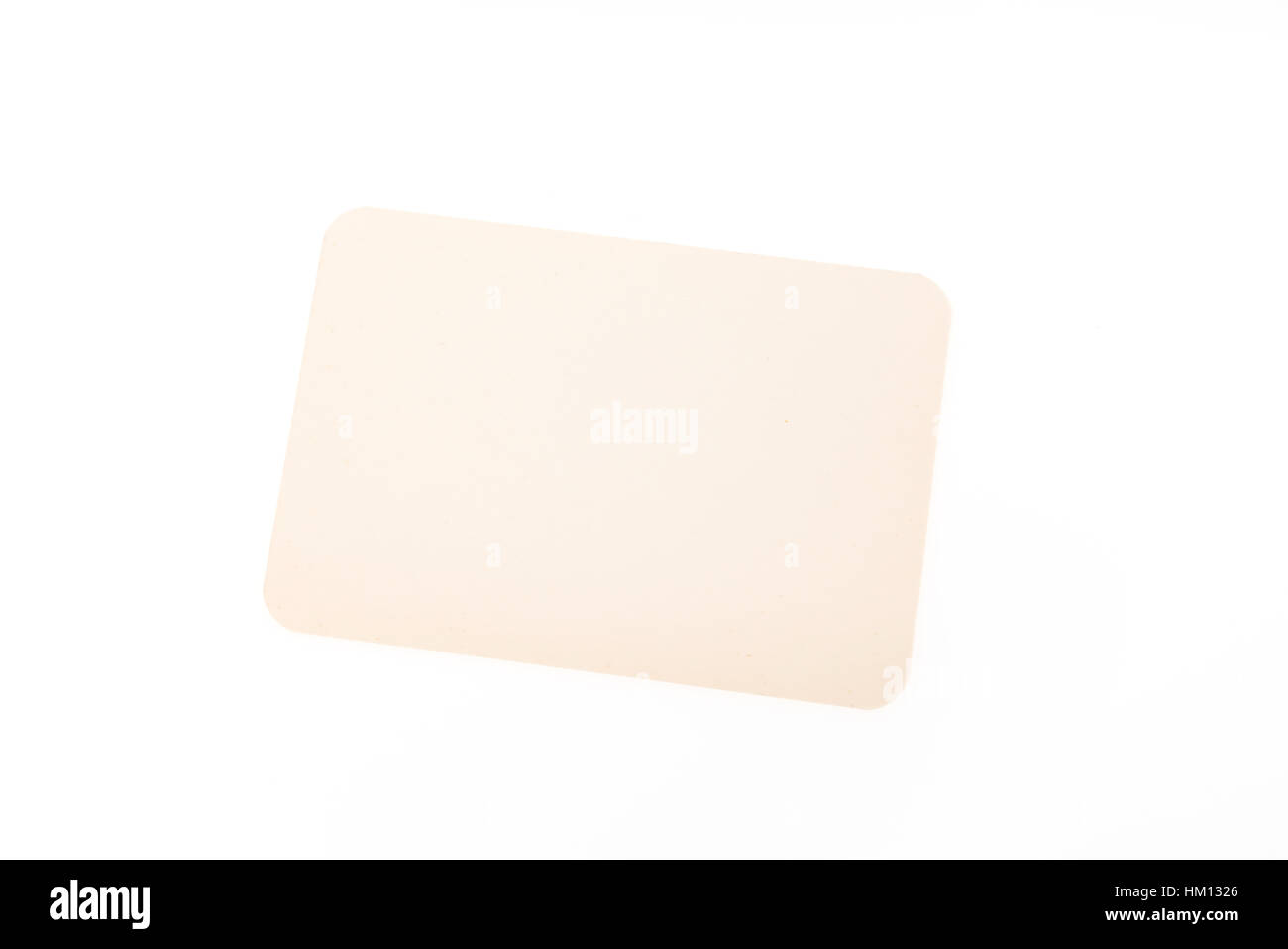 Blank vintage card on white background Stock Photo - Alamy