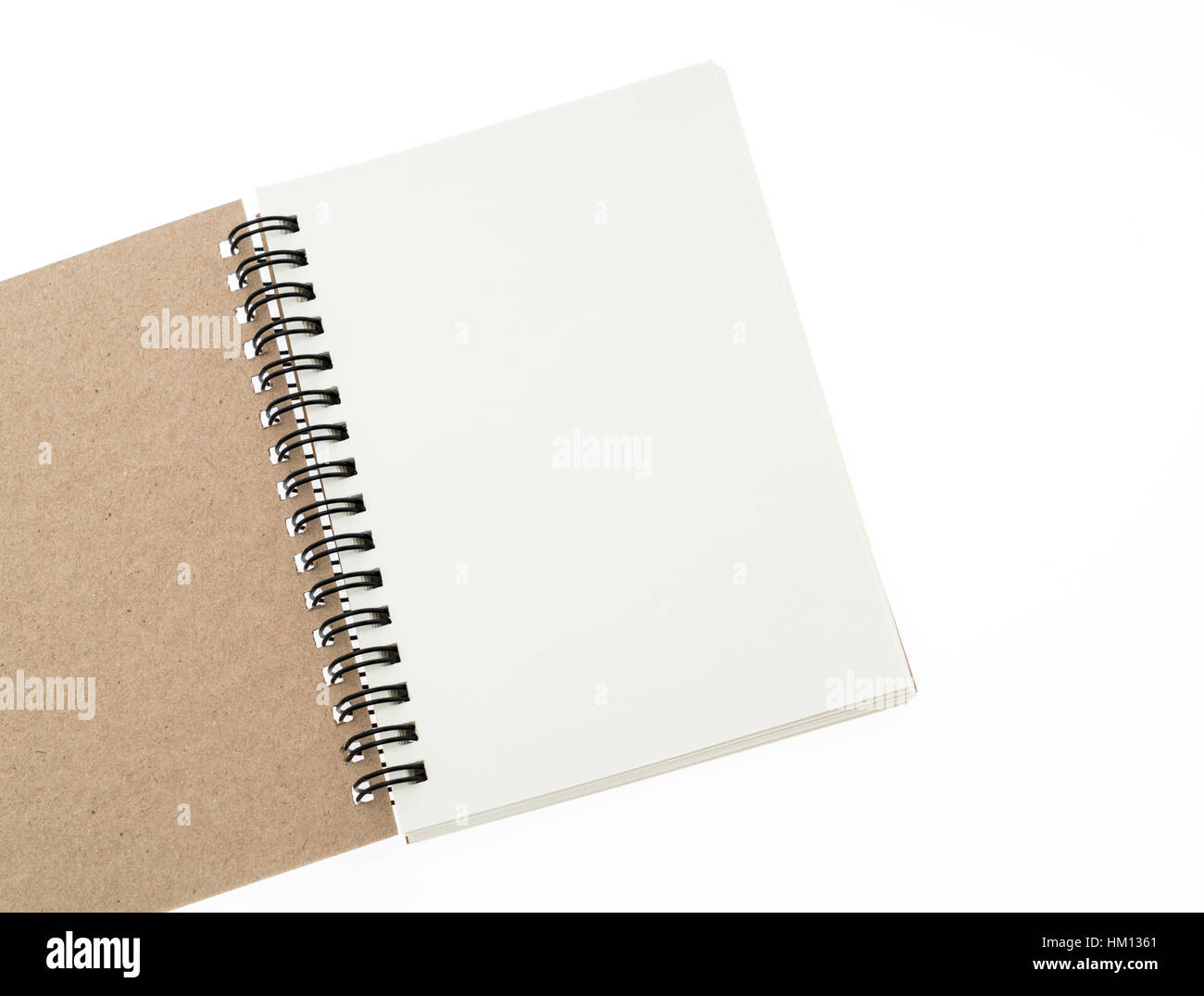 Blank Note book mock up on white background Stock Photo - Alamy