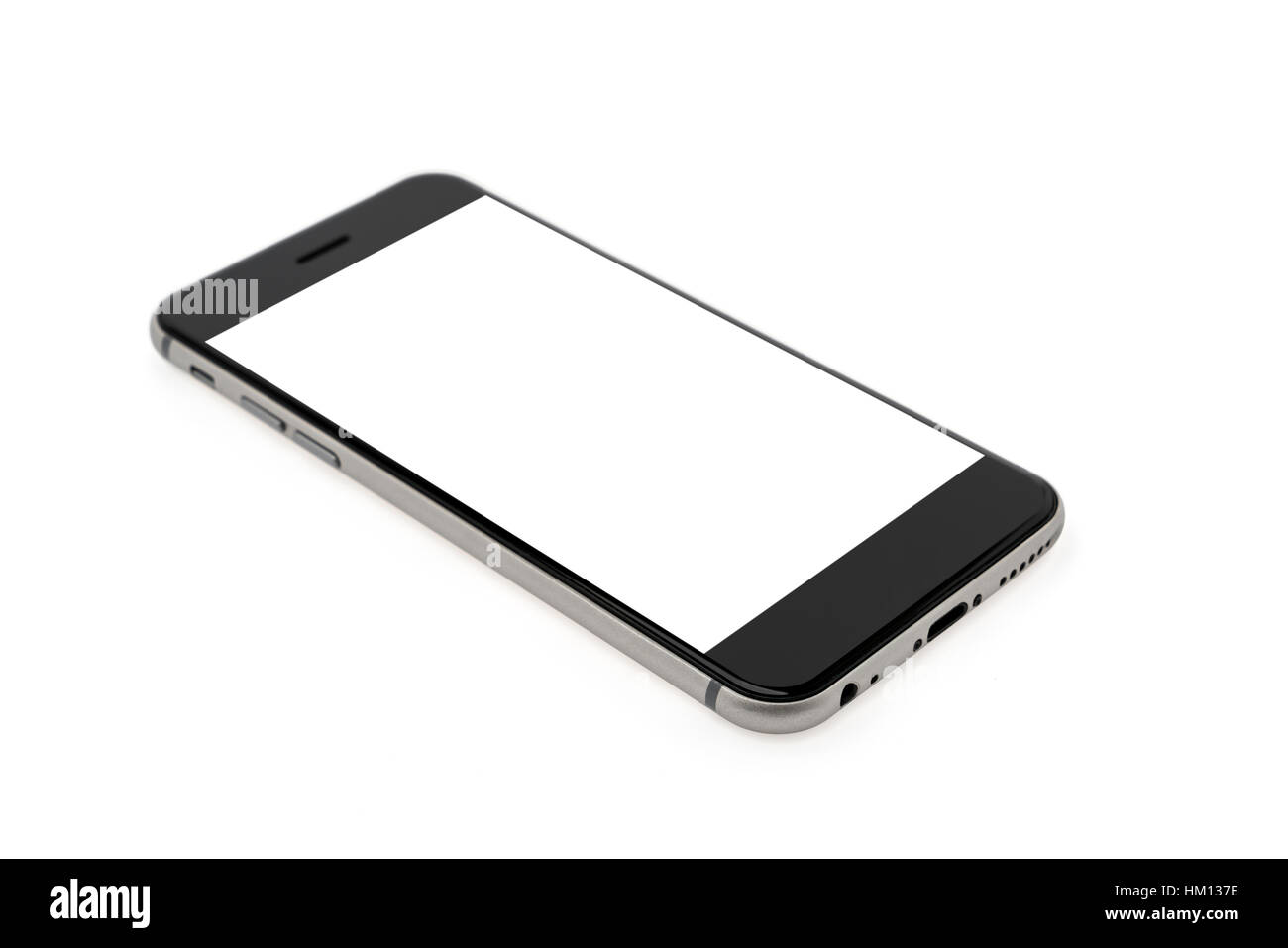 Mobile phone on white background Stock Photo - Alamy