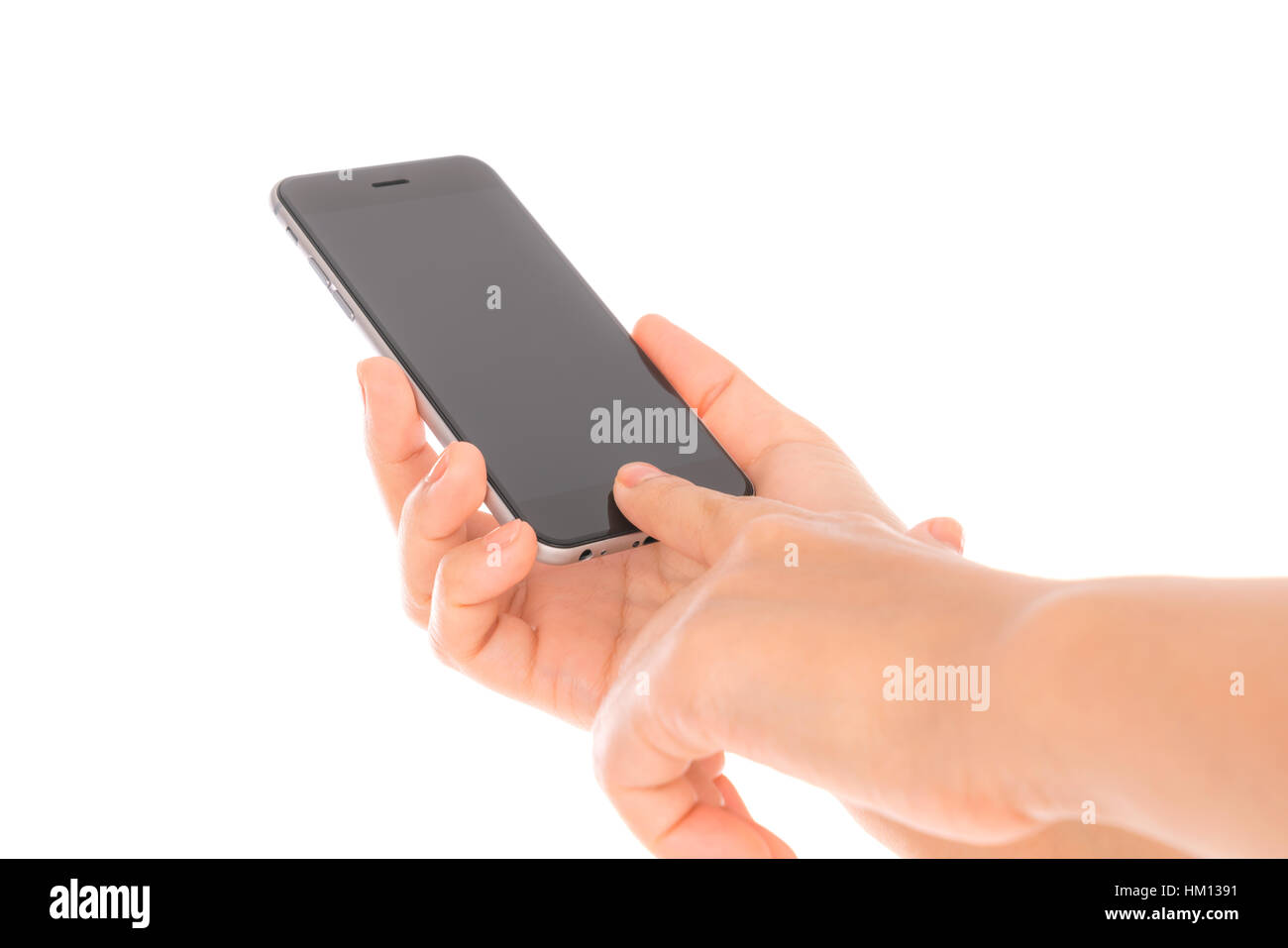 Business hand with mobile phone Stock Photo - Alamy