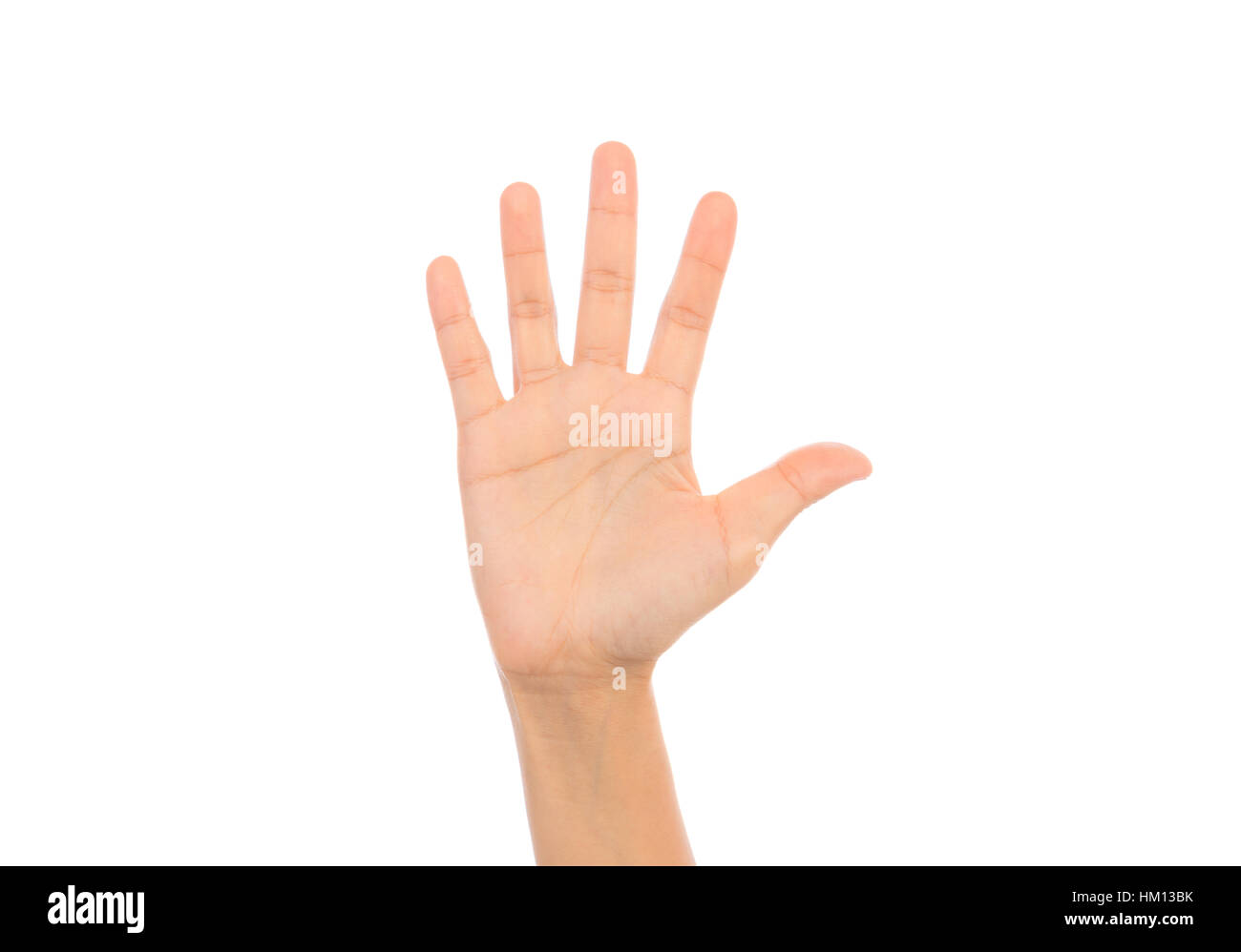 Beautiful woman hand isolated on white background Stock Photo - Alamy