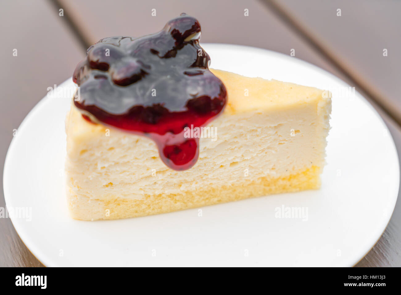 Slice of Cheesecake Stock Photo - Alamy