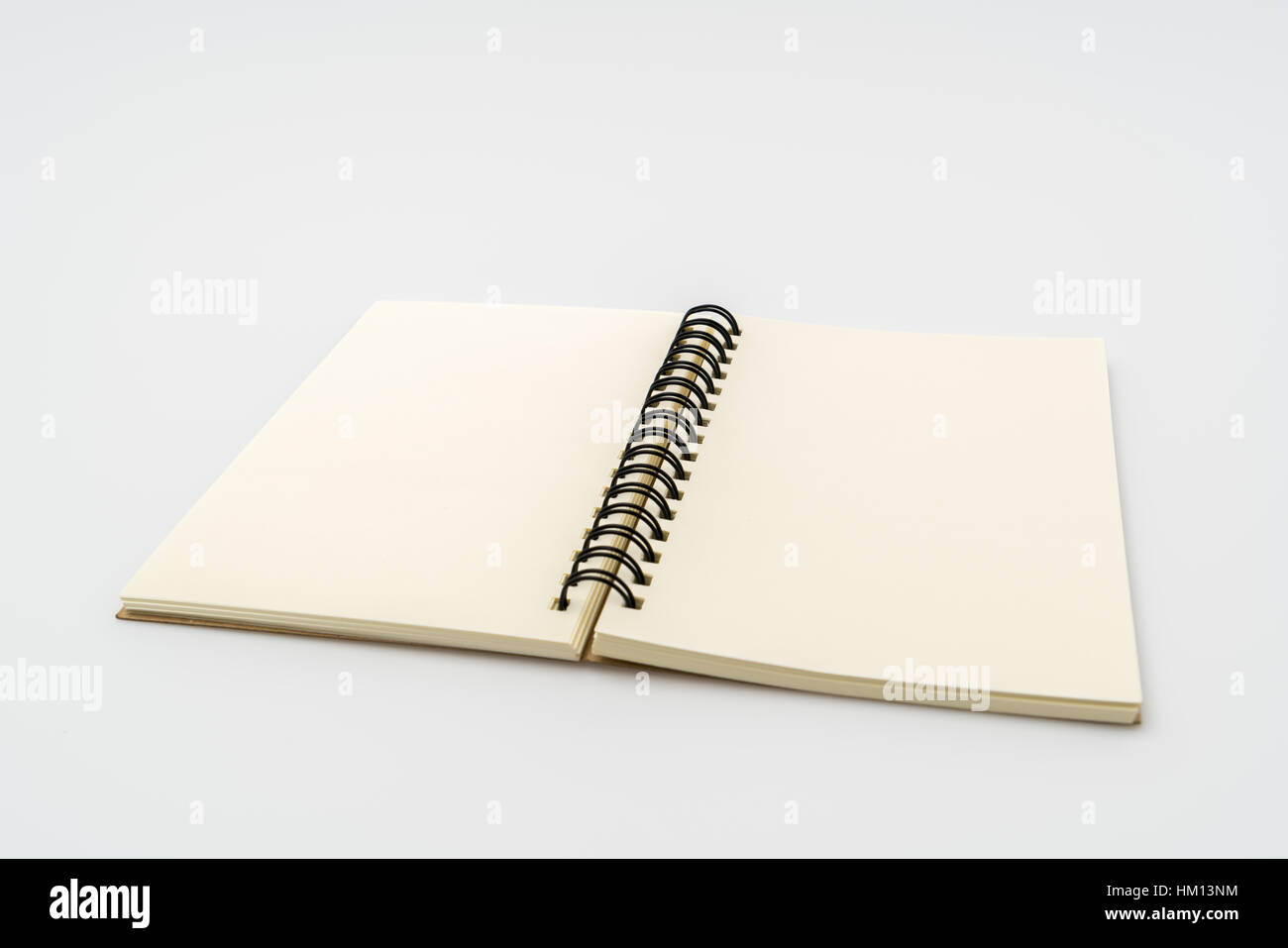 Blank Note book mock up on white background Stock Photo - Alamy
