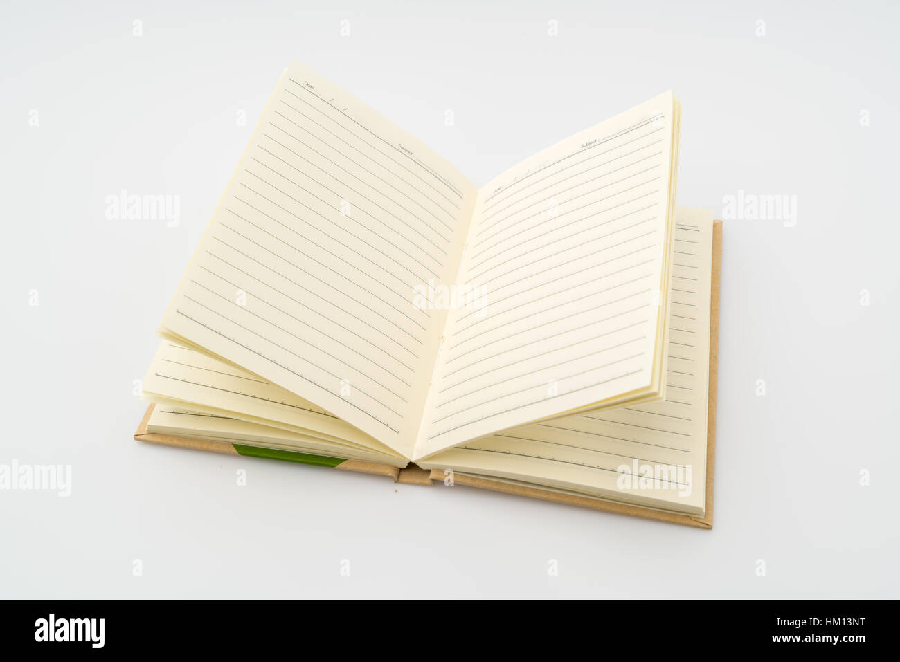 Recycled paper book on white background Stock Photo - Alamy