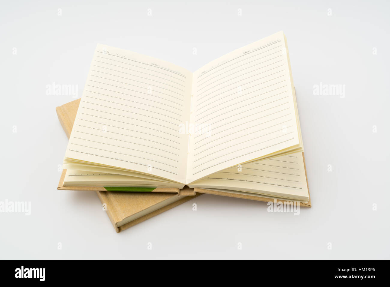 Recycled paper book on white background Stock Photo - Alamy
