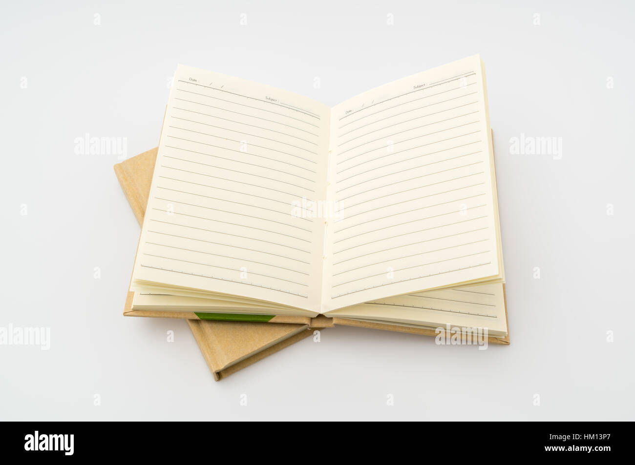 Recycled paper book on white background Stock Photo - Alamy