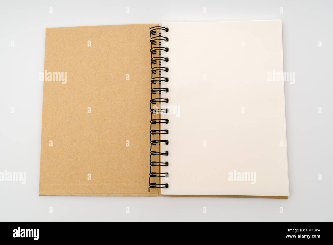 Blank Note book mock up on white background Stock Photo - Alamy