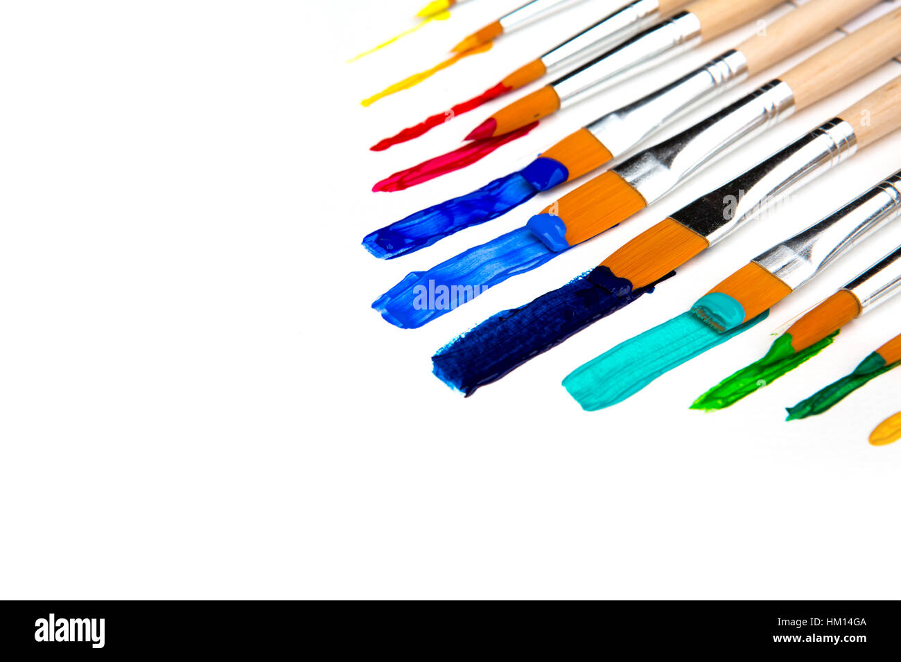 Paint brush and paint Stock Photo - Alamy