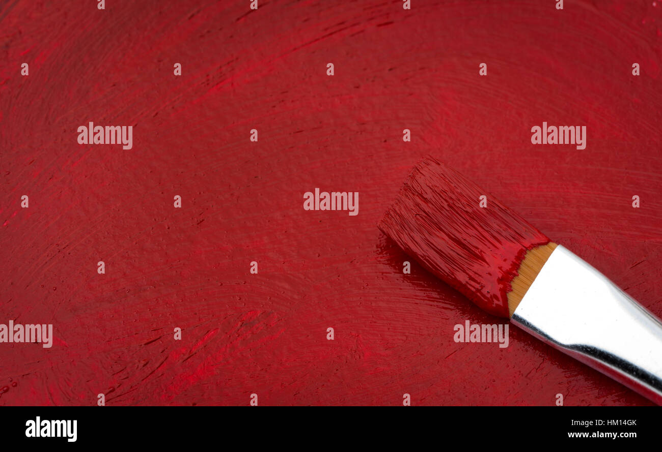 Red acrylic paint Stock Photo - Alamy
