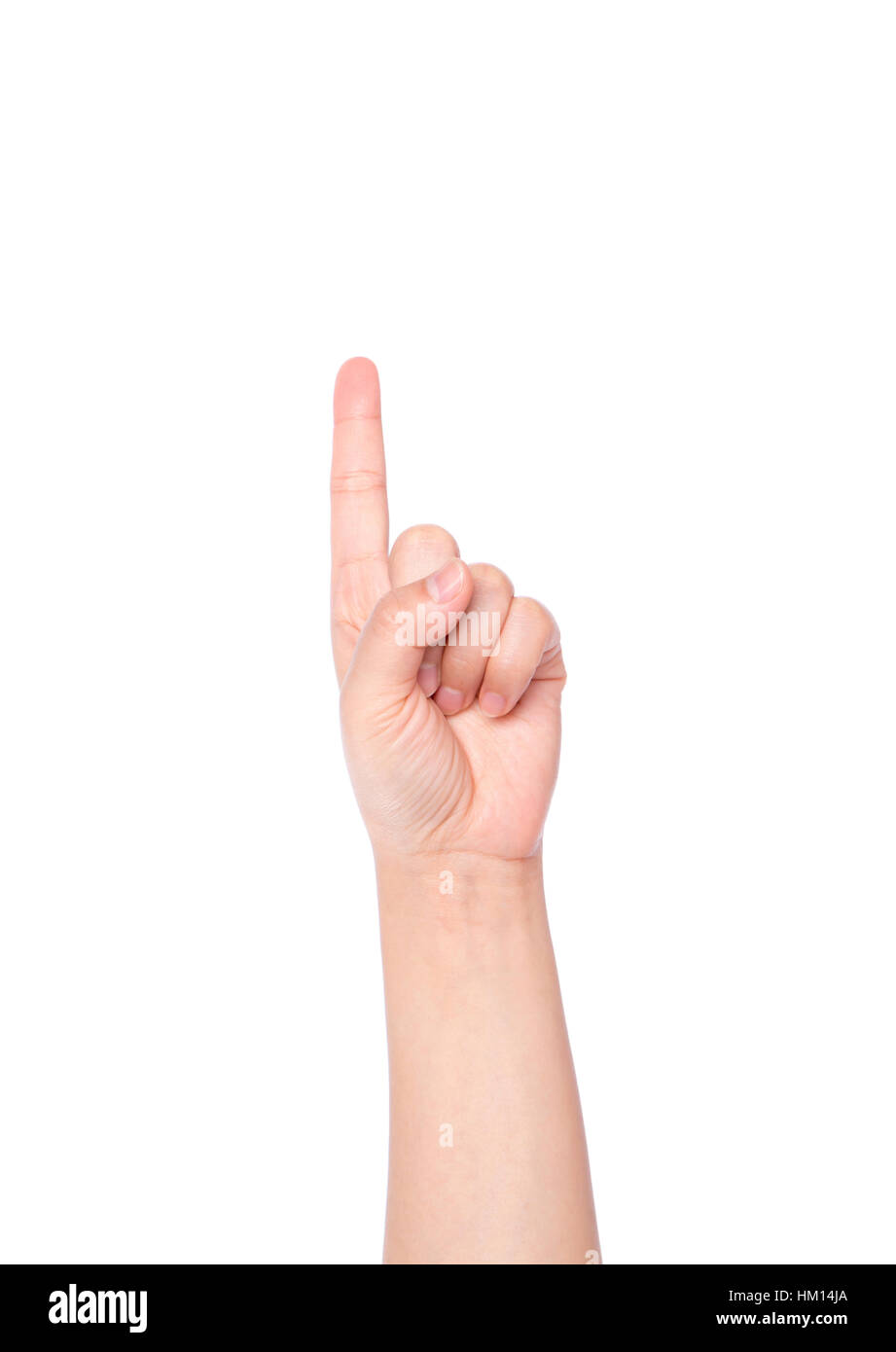 Hand touching screen on white background Stock Photo - Alamy