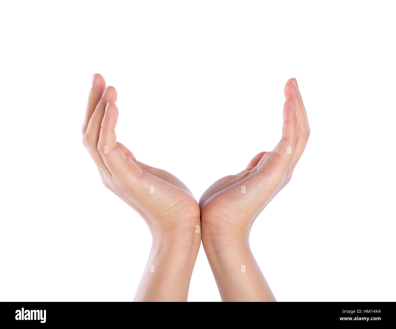Two hands isolated on white background Stock Photo - Alamy