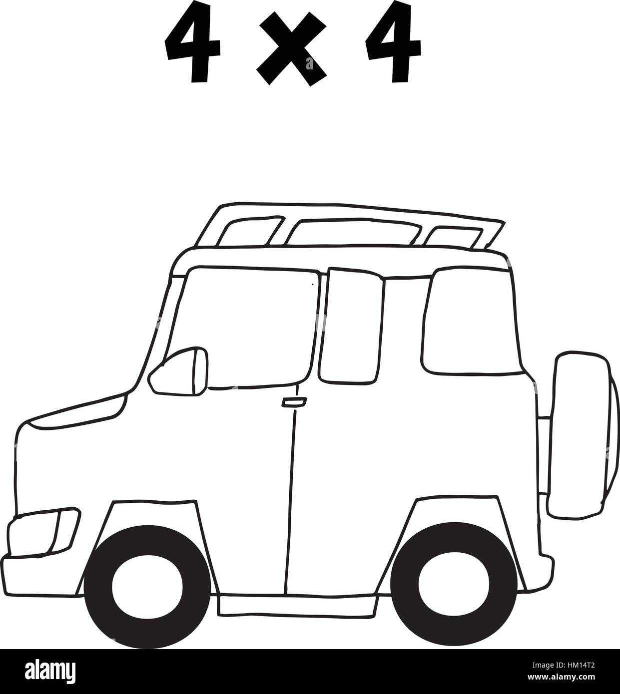 Hand draw of jeep transportation Stock Vector Image & Art - Alamy