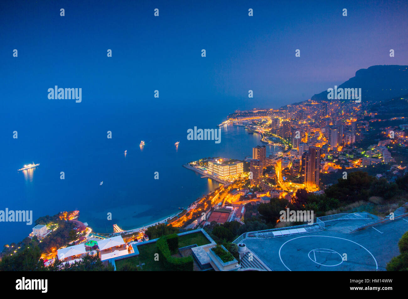 High resolution view of Monaco from the grand corniche road, Monaco ...