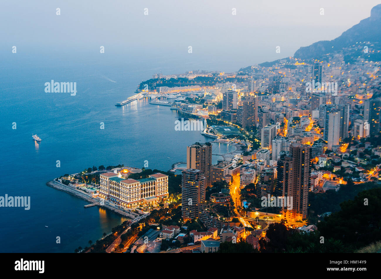 High resolution view of Monaco from the grand corniche road, Monaco ...