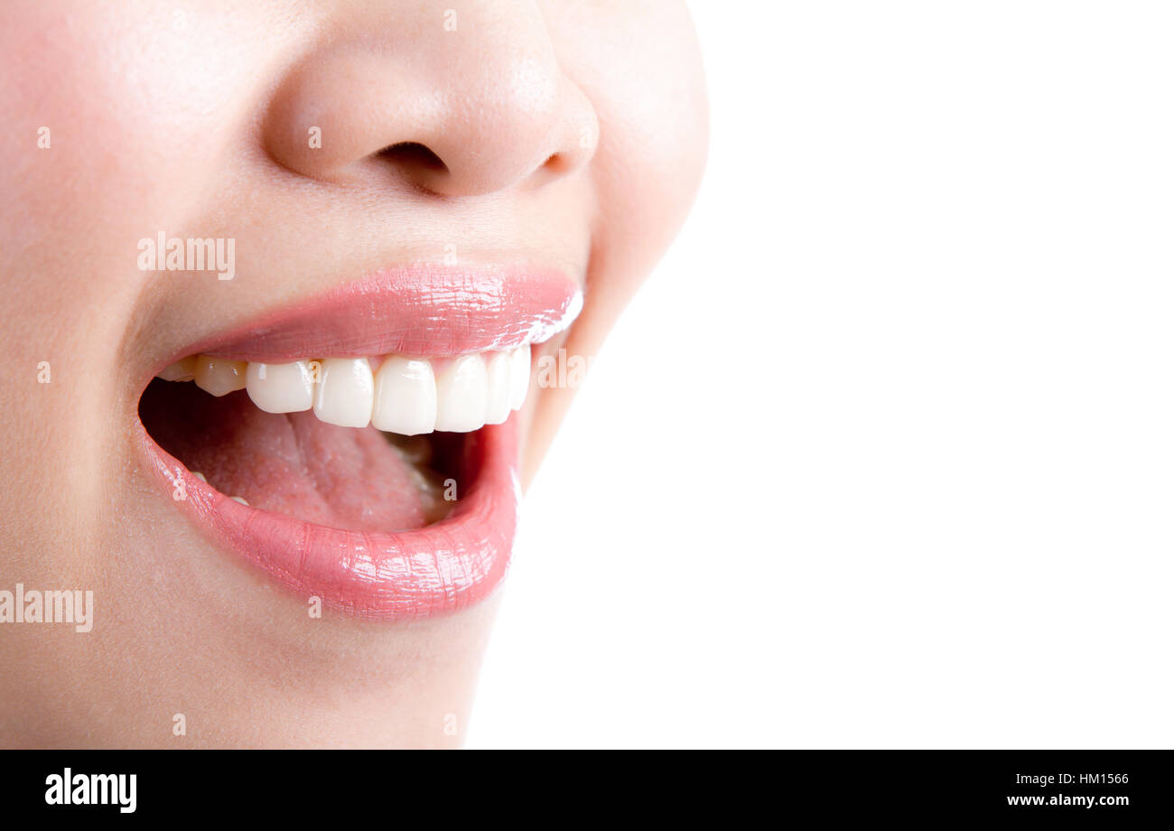 Healthy woman teeth Stock Photo - Alamy