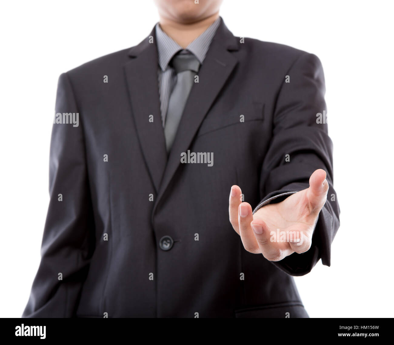 Business man with empty hand Stock Photo - Alamy