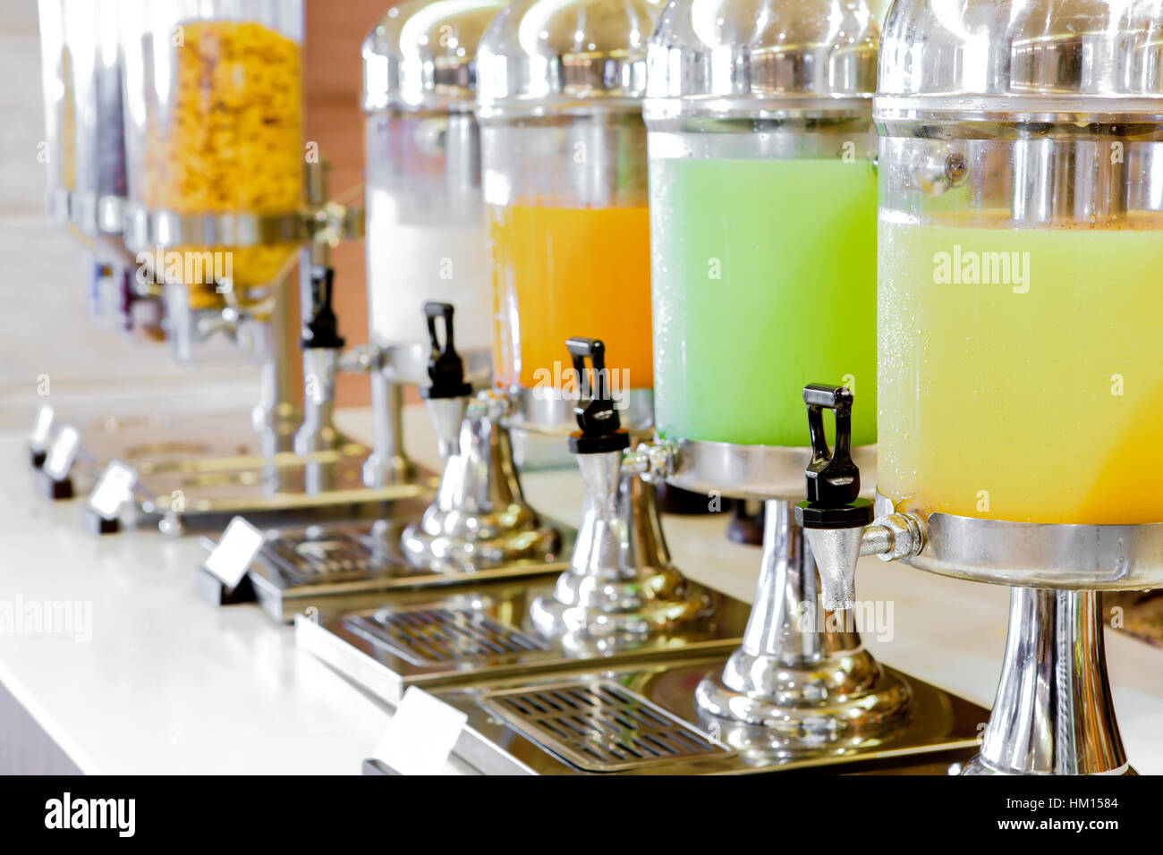 Fresh juice at buffet restaurant Stock Photo - Alamy
