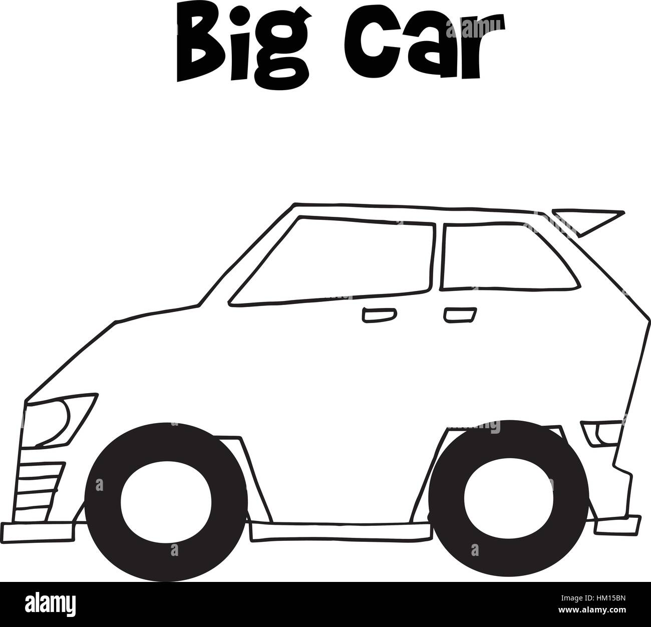 Big car vector art illustration Stock Vector Image & Art - Alamy