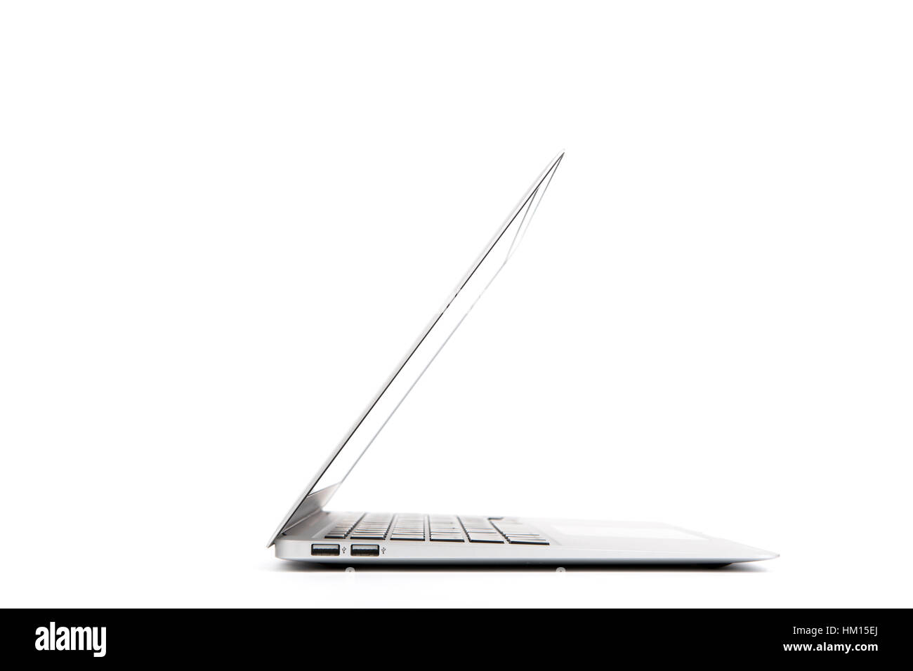 Laptop isolated on white background Stock Photo - Alamy
