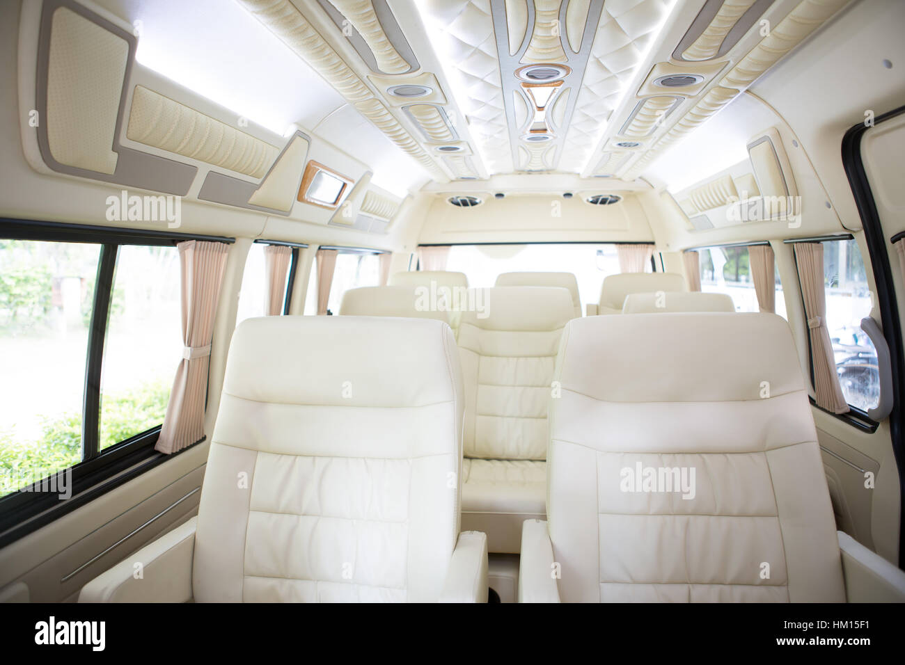 Modern interior of a new car Stock Photo - Alamy