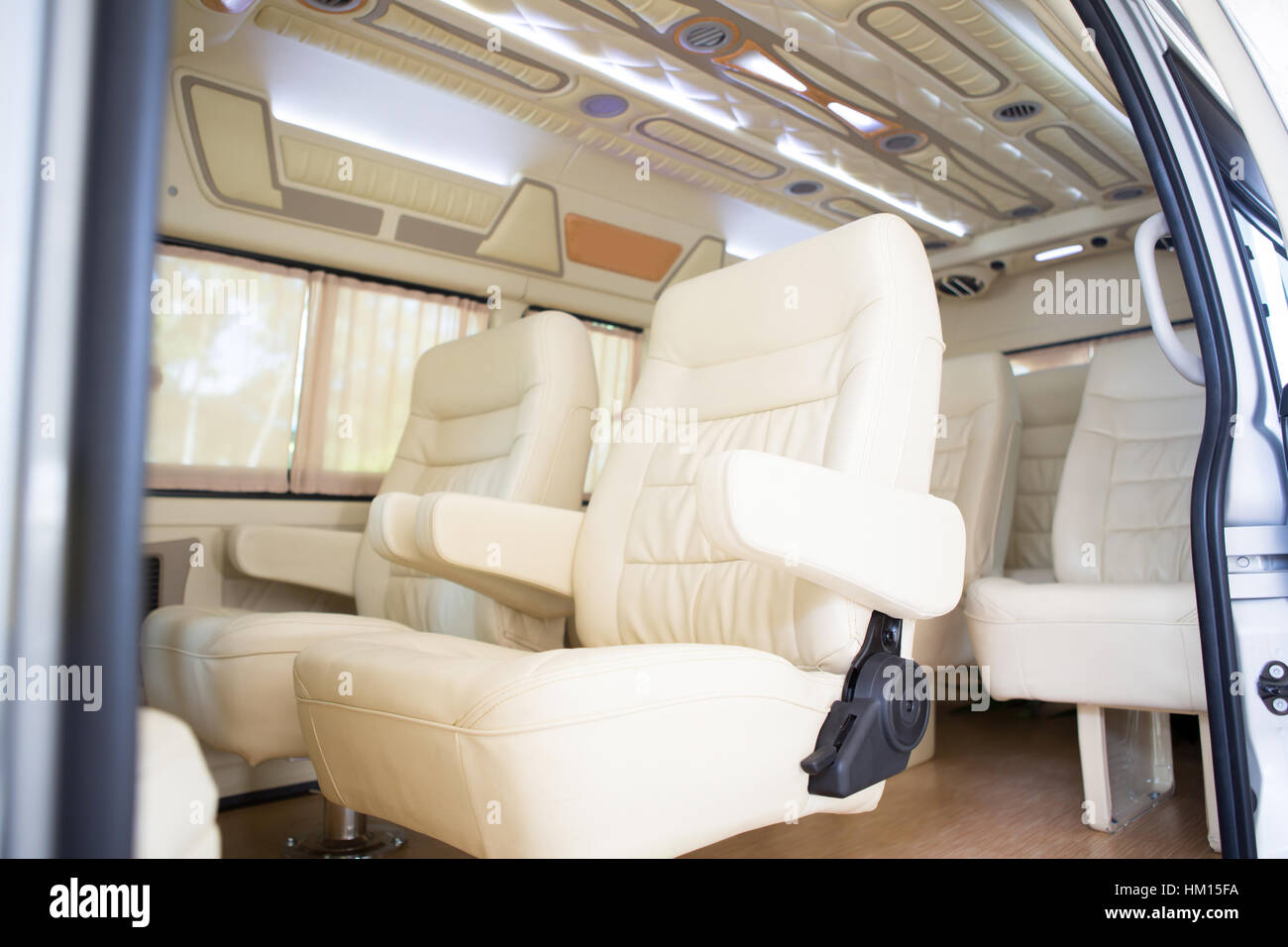 Modern interior of a new car Stock Photo - Alamy