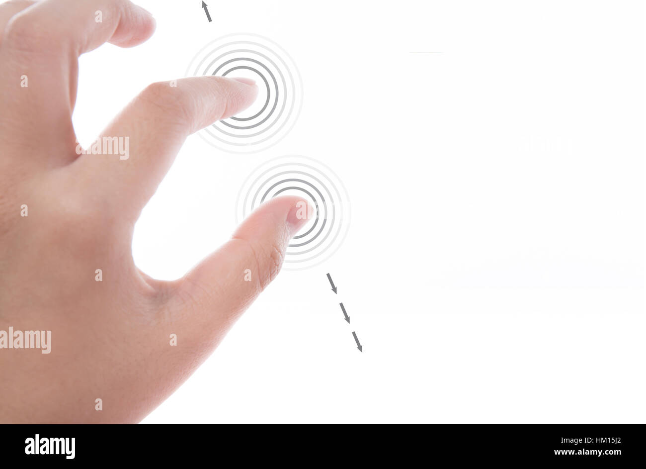 Touchscreen gestures interactive device hi-res stock photography and ...