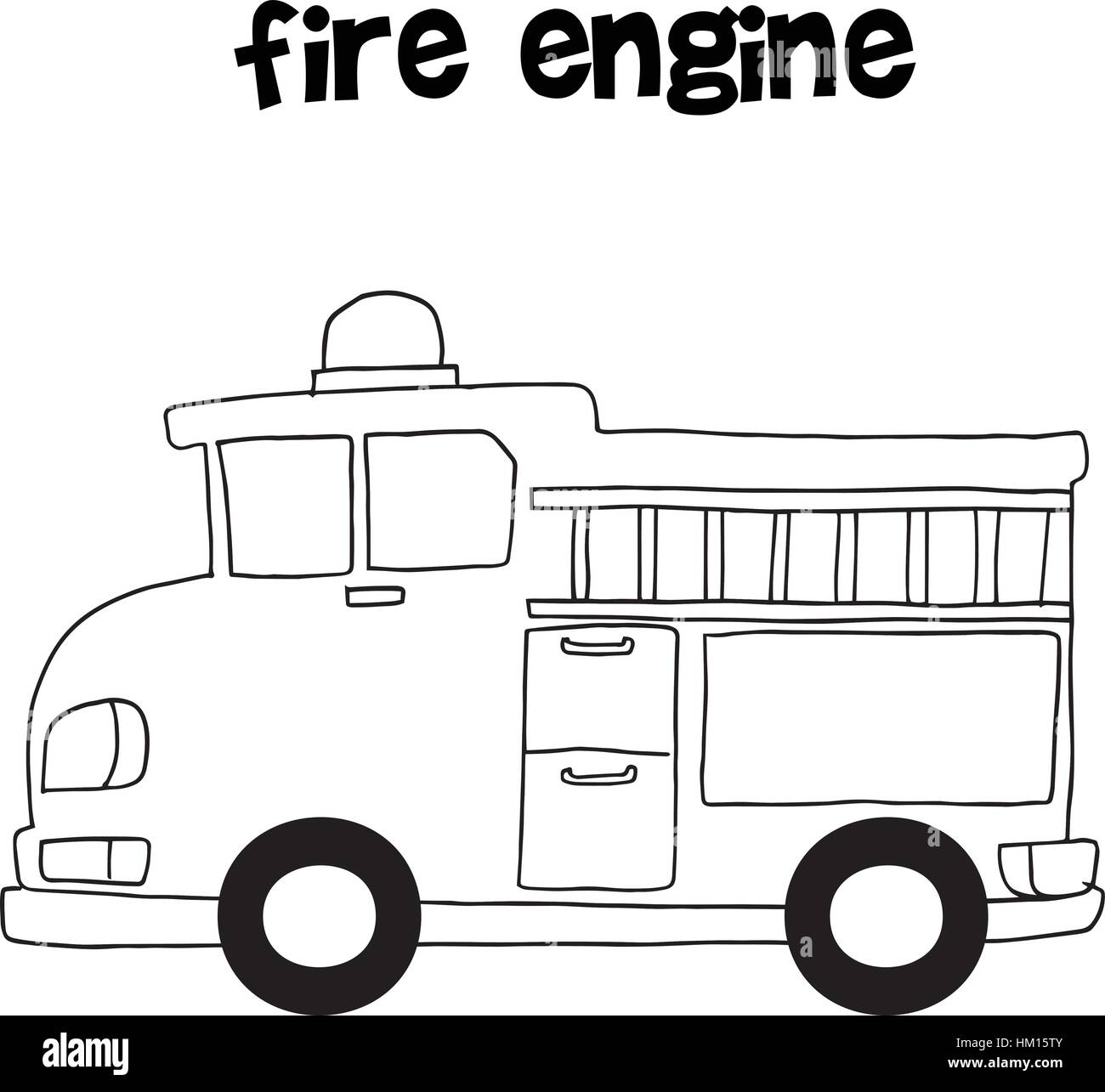 Driving fire engine Stock Vector Images - Alamy