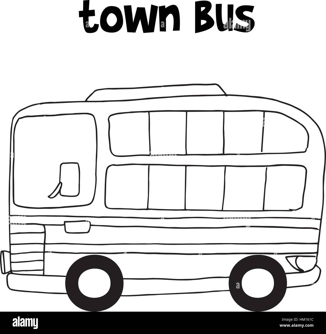 Bus boarding illustration Stock Vector Images - Alamy