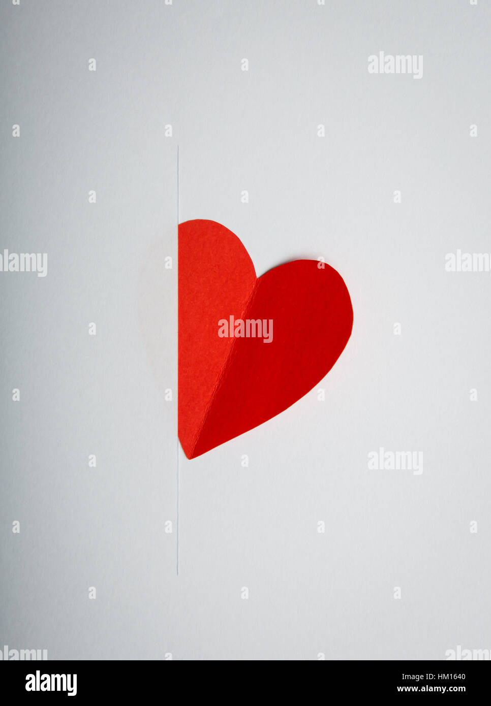 Paper heart shape symbol for Valentines day with copy space for text or ...