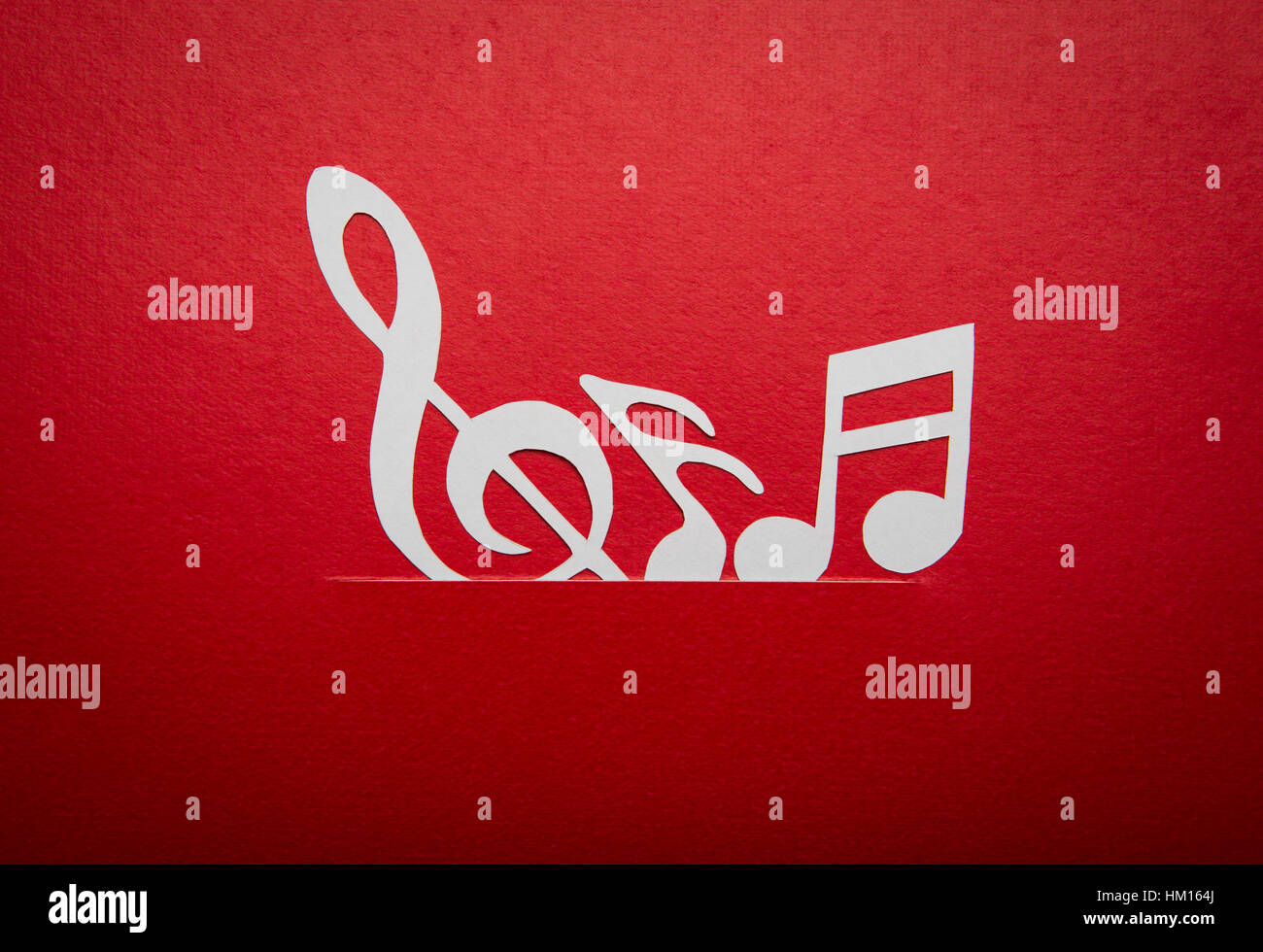 Paper cut of music note with copy space for text or design Stock Photo ...