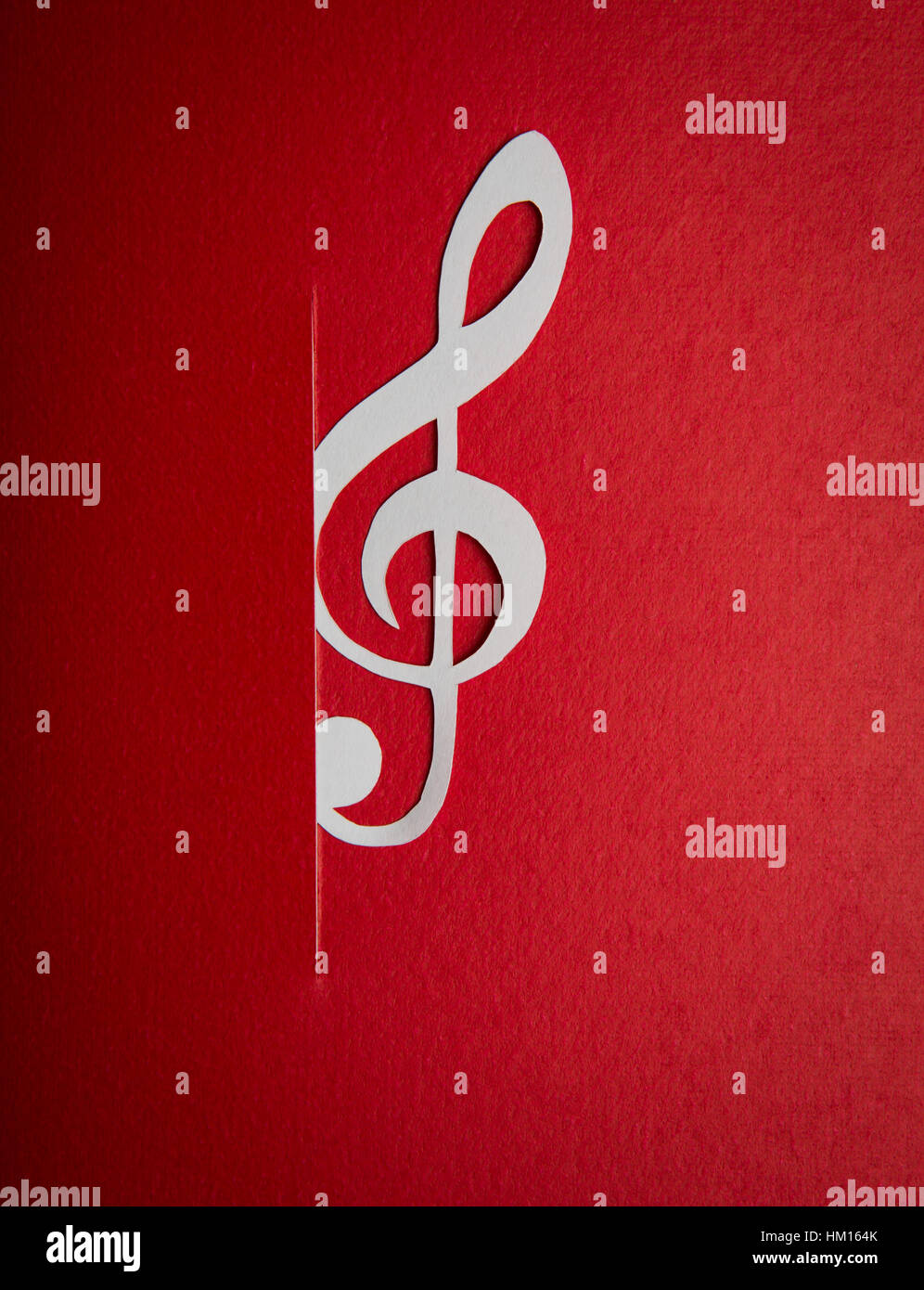Paper cut of music note with copy space for text or design Stock Photo ...