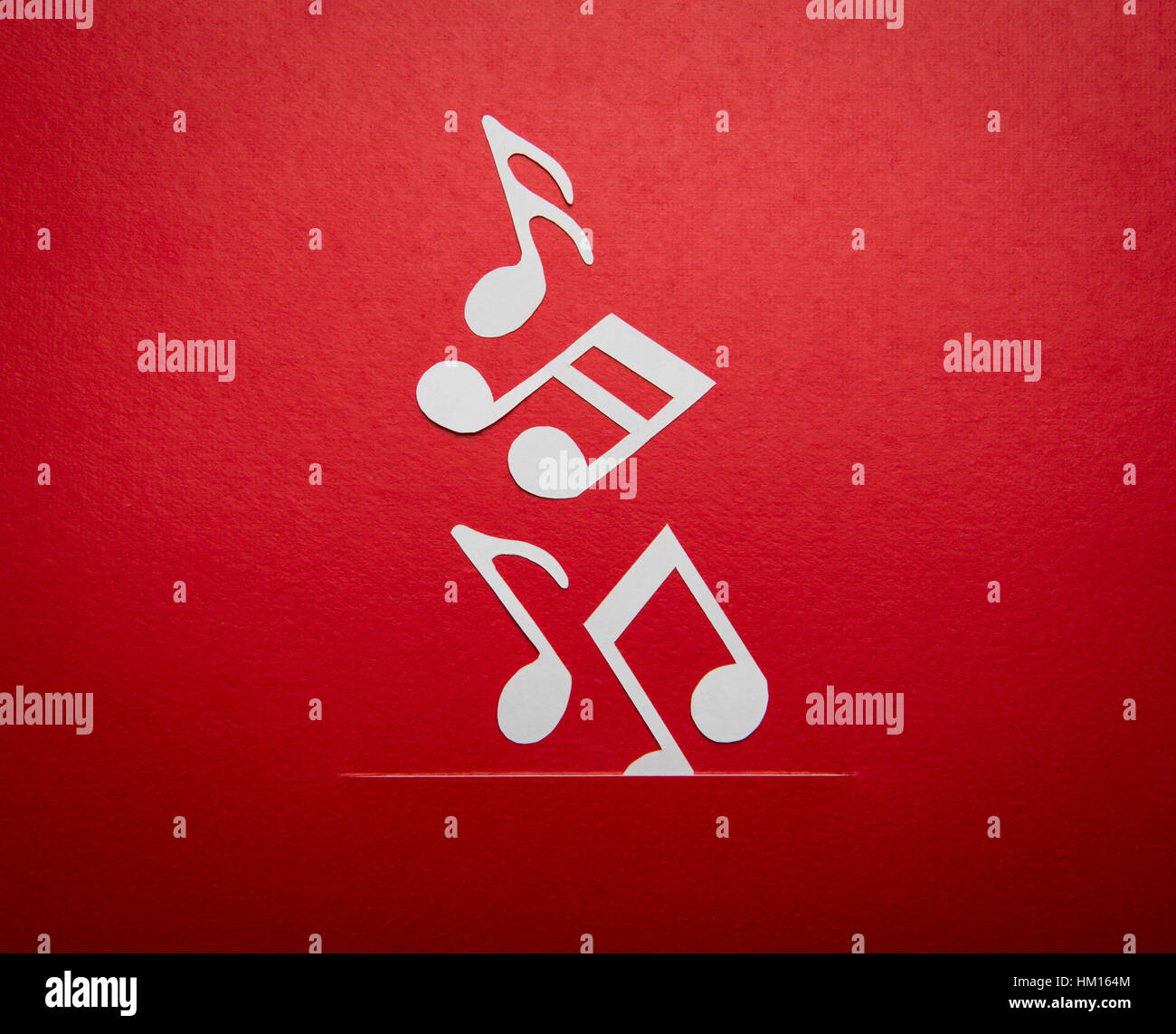 Paper cut of music note with copy space for text or design Stock Photo ...