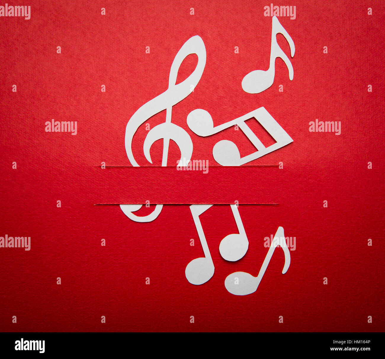 Paper cut of music note with copy space for text or design Stock Photo ...