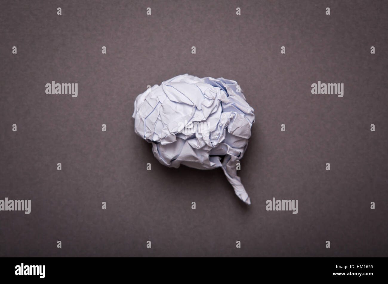Medical background, Crumpled paper brain shape with copy space for text ...