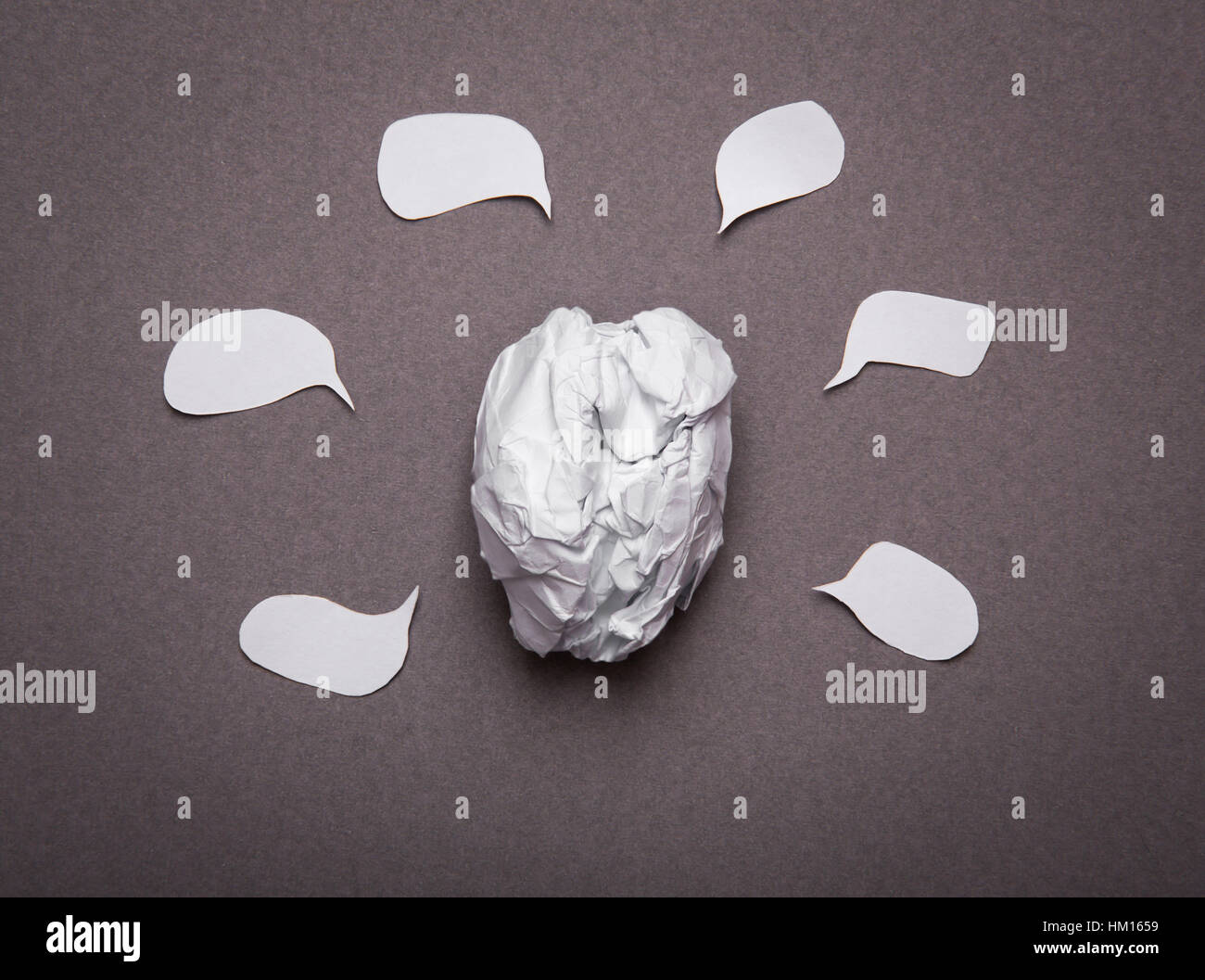 Medical background, Crumpled paper brain shape with copy space for text ...