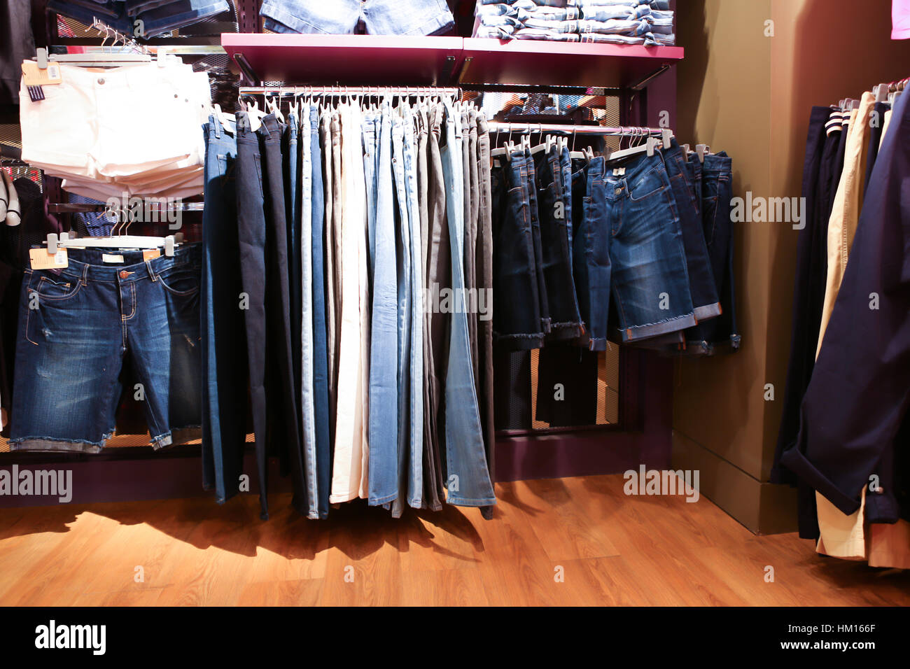 Interior of clothing store Stock Photo - Alamy