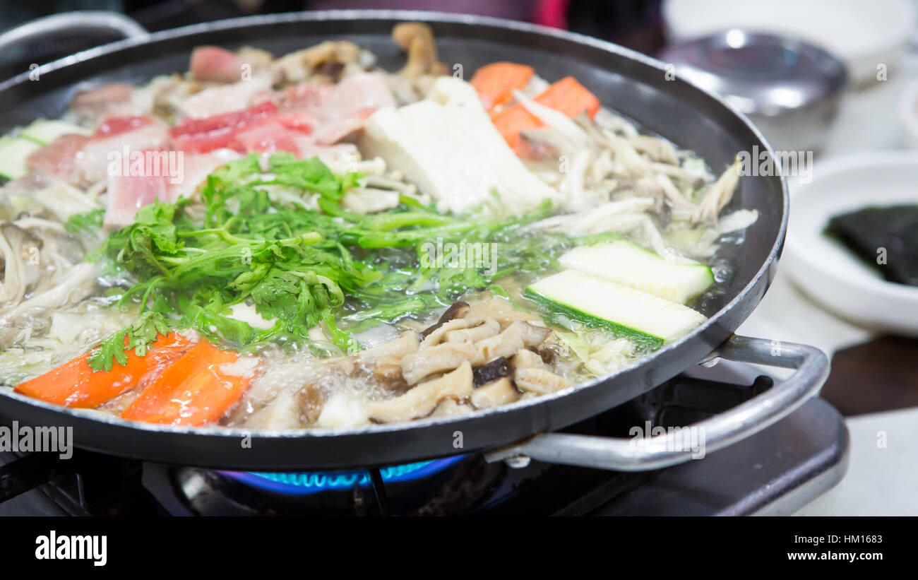 Sukiyaki Korea Food Stock Photo - Alamy