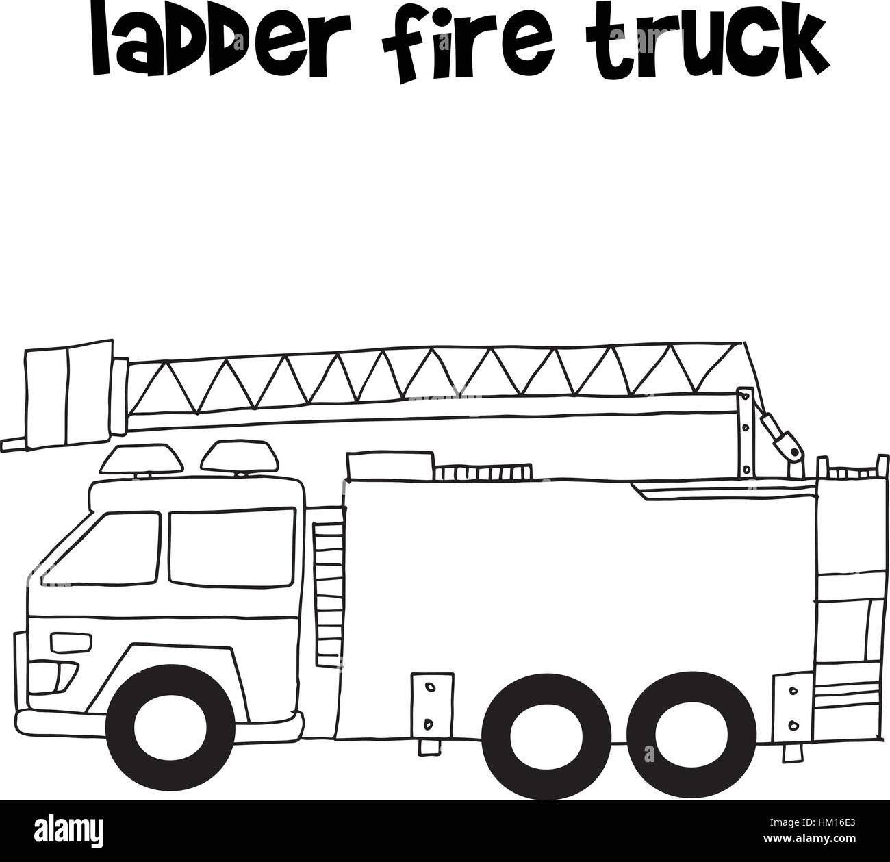 Ladder fire truck vector illustration Stock Vector Image & Art - Alamy