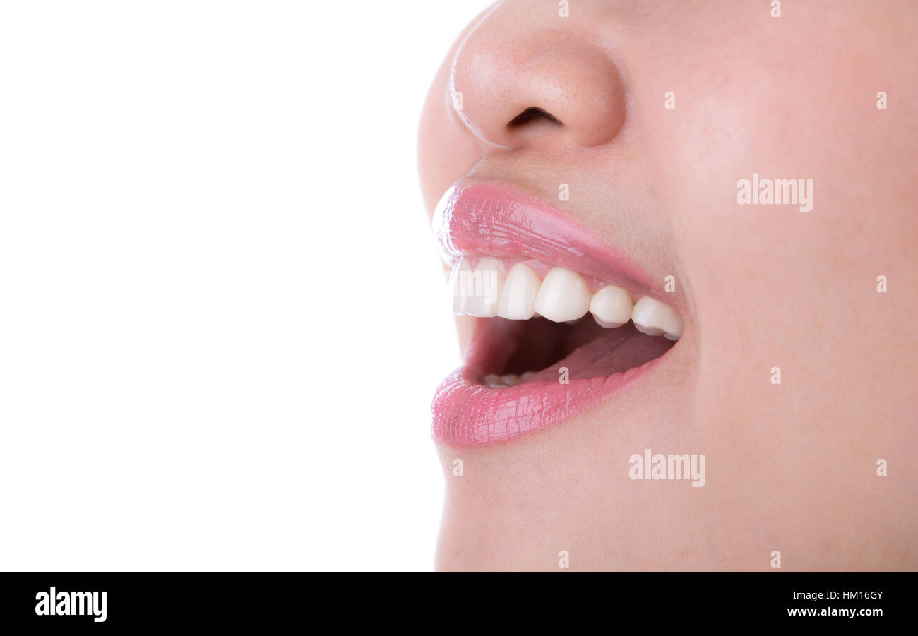 Healthy woman teeth Stock Photo - Alamy