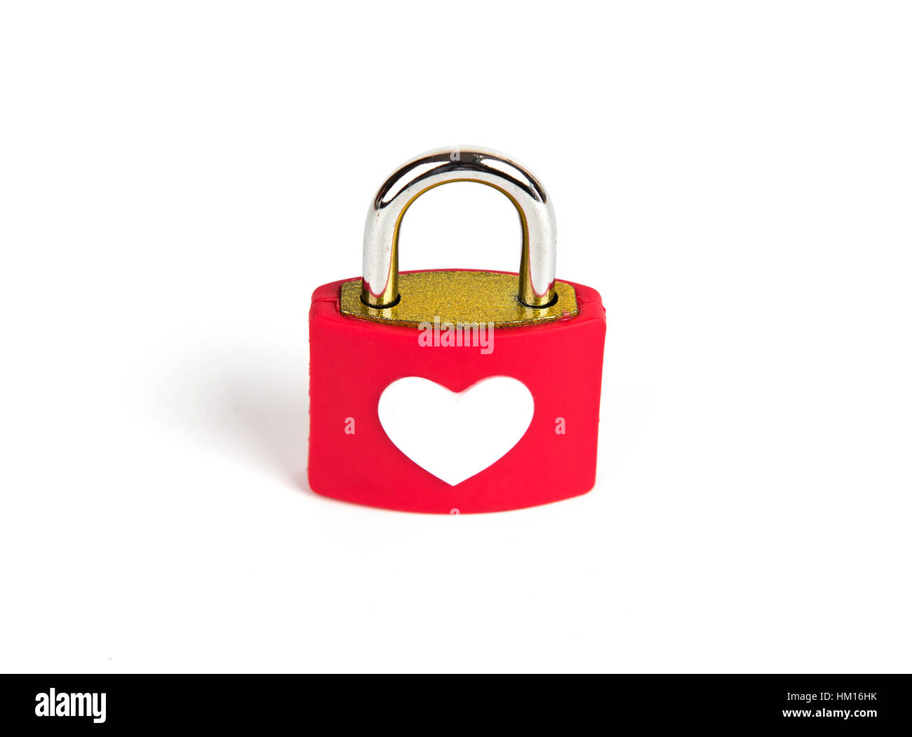 Heart padlock and key on a white background Stock Photo - Alamy