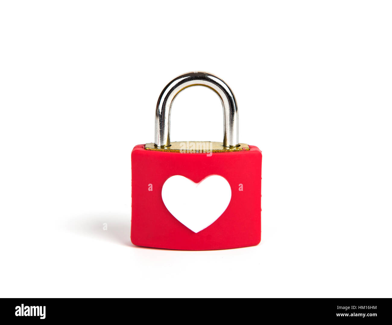 Heart padlock and key on a white background Stock Photo - Alamy