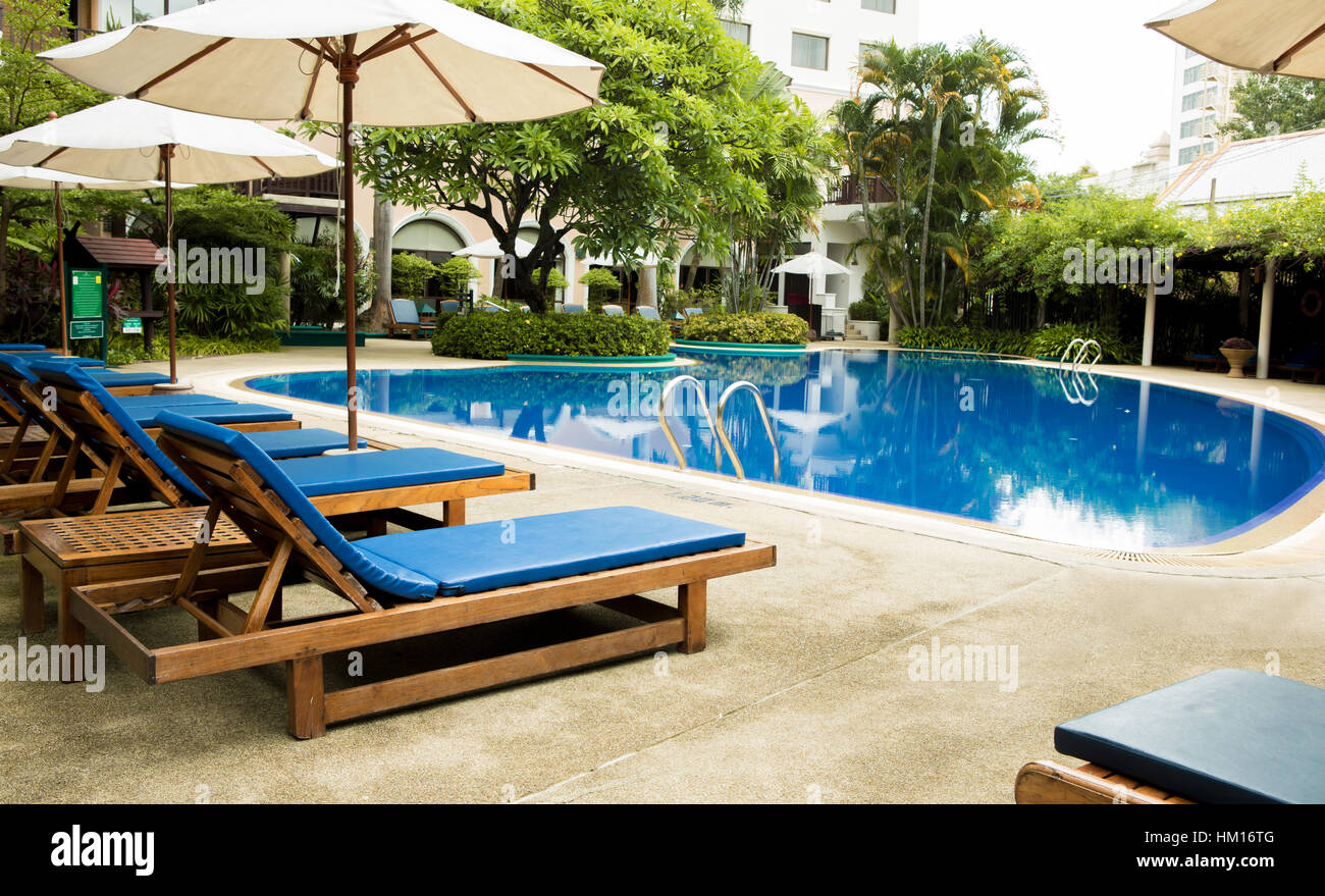 Swimming pool green seats hi-res stock photography and images - Alamy